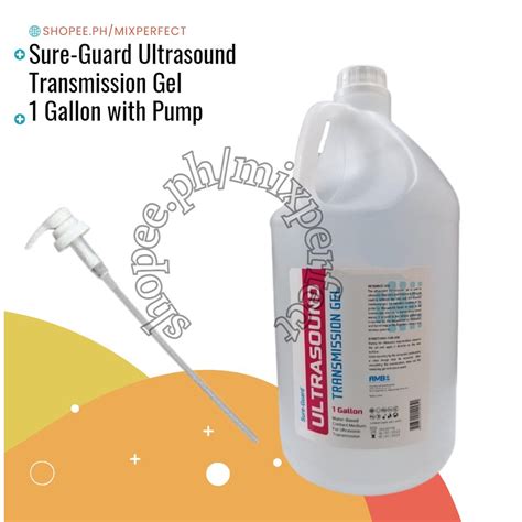 Sure Guard Ultrasound Transmission Gel 1 Gallon With Pump Shopee