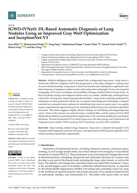 Pdf Igwo Ivnet Dl Based Automatic Diagnosis Of Lung Nodules Using
