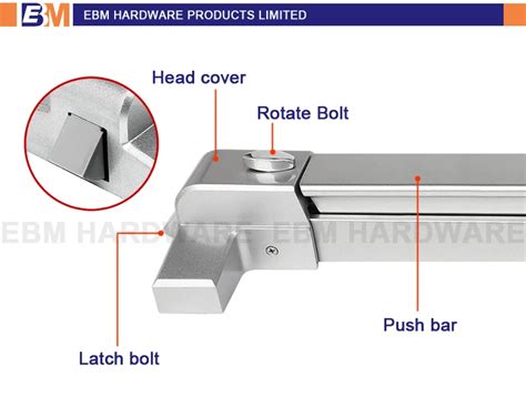 Emergency Exit Door Push Bar Panic Exit Device Fire Escape Door Touch Bar Panic Device 65 100cm
