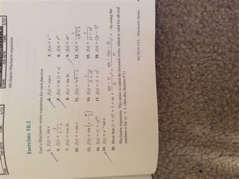 Solved Find A Maclaurin Series Expansion For Each Function