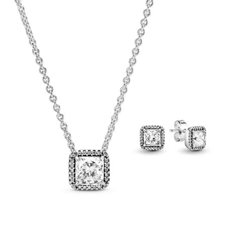 Pandora Square Sparkle Halo Set Pandora West Africa