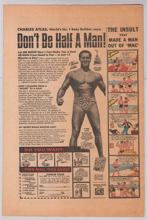 Charles Atlas PRINT AD Bodybuilder 70s Vintage Comic Book