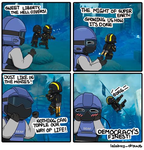 Democracys Finest From Helldivers 2 9gag