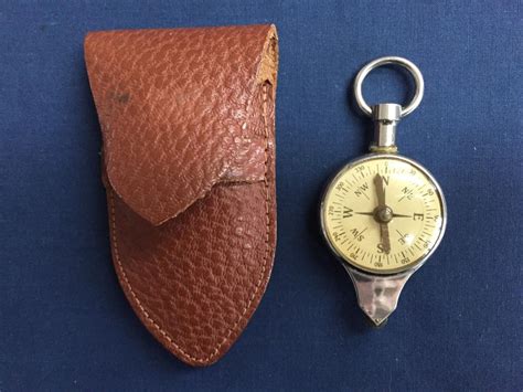 Vintage German Compass Opisometer Map Measuring Tool With Leather Case
