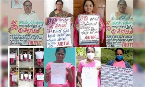 Bengaluru Asha Workers Hold Protests Demand Issues To Be Resolved