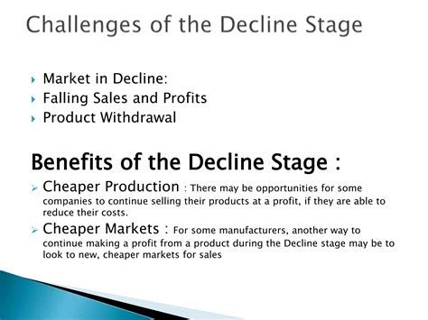 Product Life Cycle Decline Stage Ppt