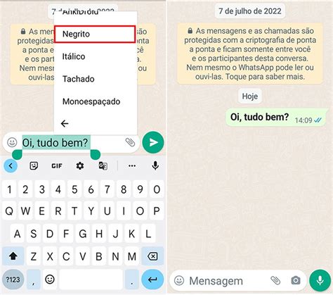 WhatsApp como colocar itálico riscado sublinhado ou negrito no app