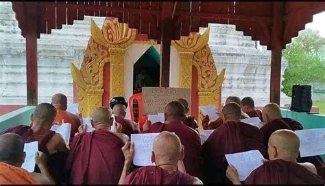 ဝက်လက်တွင် သံဃာတော်များ ကံဆောင်သပိတ်ပြုလုပ် Bur Mizzima Com