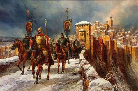 „Калояновата конница“ Художник Васил Горанов Great Bulgarian Empire