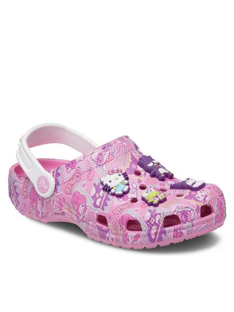 Şlapi Crocs Classic Hello Kitty Clog T 208025 Roz Epantofi Ro