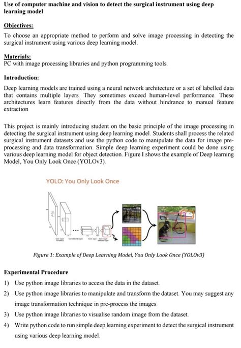 Solved Use Of Computer Machine And Vision To Detect The
