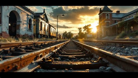 Free Abandoned Railway Sunset Photo Railway Abandoned Rust