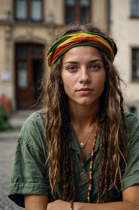 Download Woman Hippie Portrait Royalty Free Stock Illustration Image