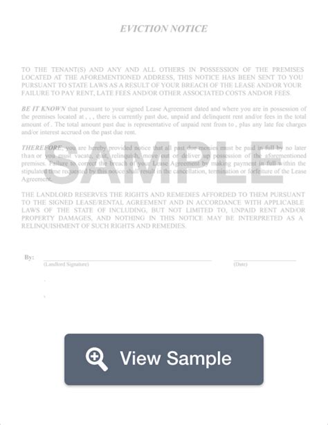 Eviction Notice Template Eviction Notice Letter Pdf Formswift