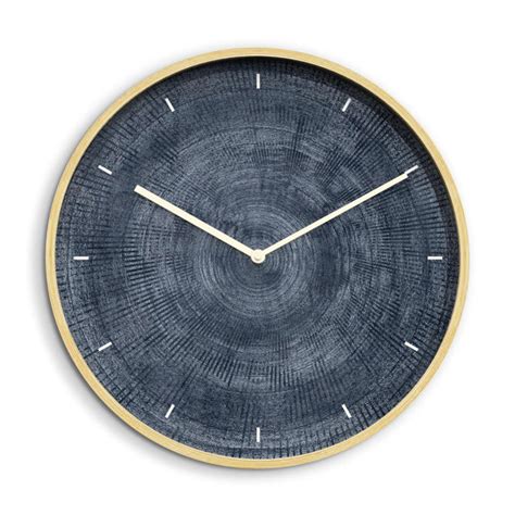 Signleader Navy Blue Wood Tree Ring Effect Wall Clock Wayfair