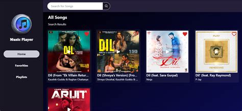 Github Ams Music Player Its A Music Player Website Where A User Can Search For Different