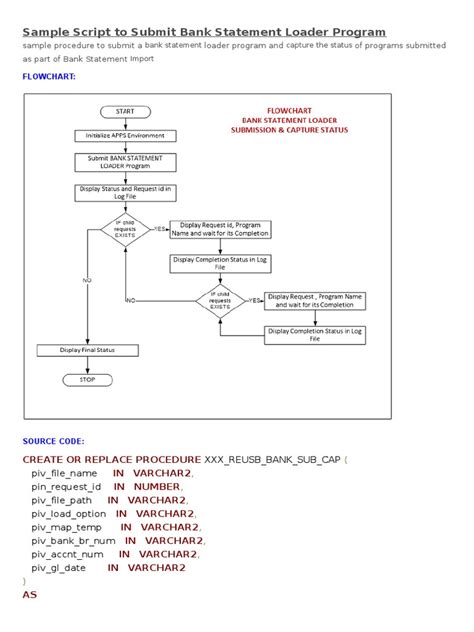 Script Submit Bank Statement Loader Pdf Computer Programming