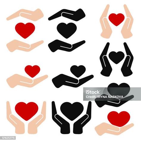 흰색 배경에 격리 된 심장 플랫 벡터 아이콘을 들고 있는 손입니다 용서에 대한 스톡 벡터 아트 및 기타 이미지 용서 아이콘 개념 Istock