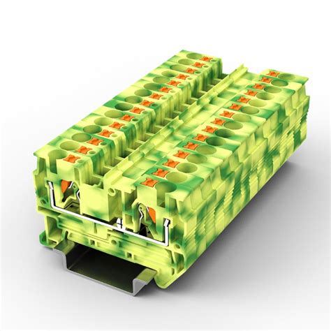 Pt 4 Pe Push In Phoenix Contact Din Rail Ground Termina Block 4mm2 Contact Terminal Block And