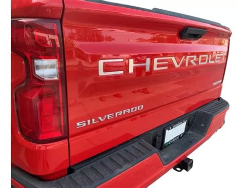 Letras Logotipo Tapa Batea Chevrolet Silverado Custom Env O Gratis