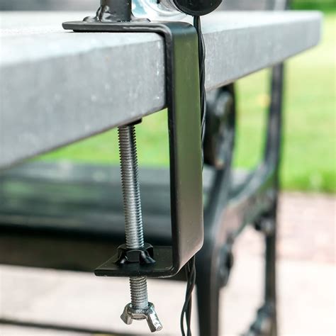 Decoratiestang Met Tafelklem 140 250 Cm Hoogte 90 Cm Zwart Bij