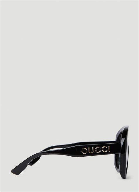 Oversize Mask Sunglasses In Black Gucci