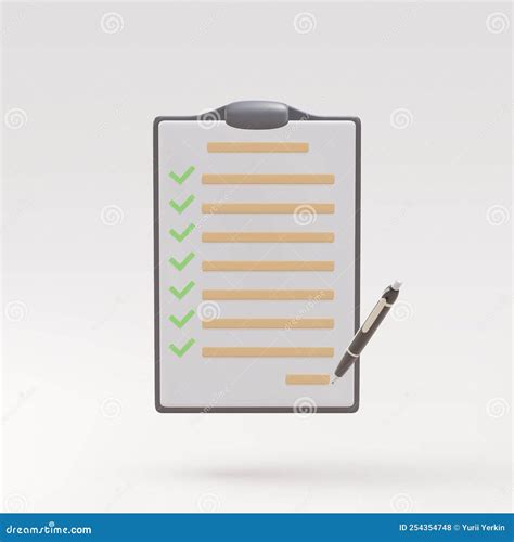 3d Successfully Complete Business Assignments Icon With A Checklist On