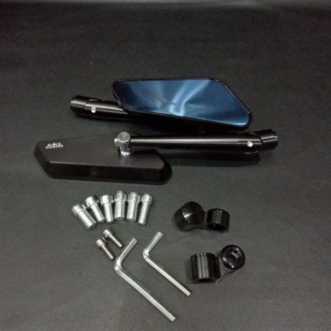 Promo Spion Tomok Sircuit Black Diamond Universal Motor Kaca Biru Wrn