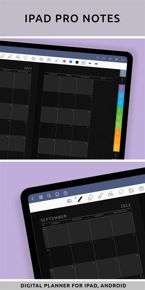 IPad Pro Notes Digital Planner Template Goodnotes Notes Ideas Goodnotes Templates Digital