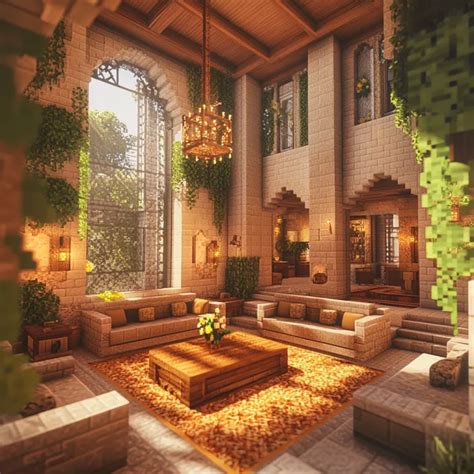 Interior Idea Minecraft Houses Minecraft Mansion Minecraft Cottage