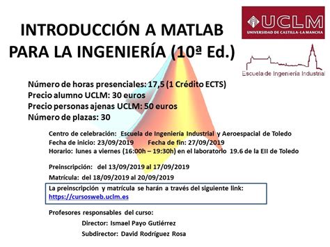 Introducción a MATLAB para la Ingeniería 10ª Ed Inicio
