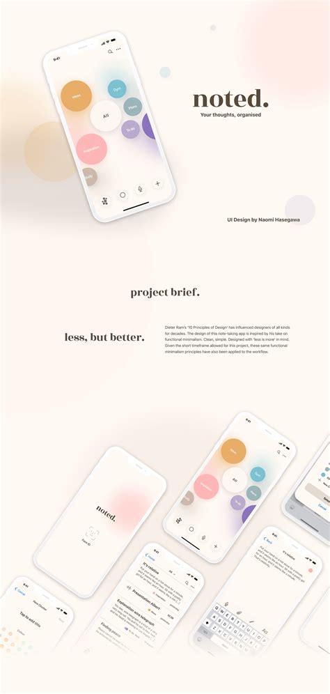 Noted A Simple Note Taking App UI UX Design On Behance