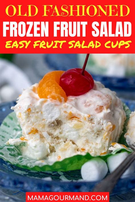 Old Fashioned Frozen Fruit Salad Frozen Fruit Salads Fruit Recipes