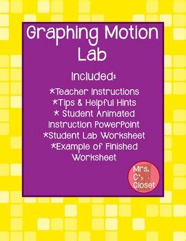 Graphing Motion Lab By Mrs Cs Closet Teachers Pay Teachers