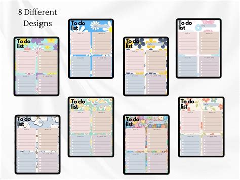 Daily To Do List Printable Task Checklist Digital To Do List Template