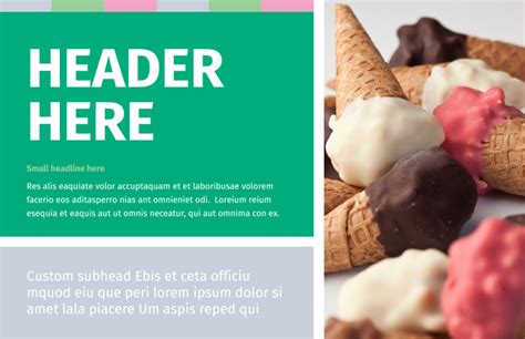 Ice Cream Shop Postcard Template Mycreativeshop