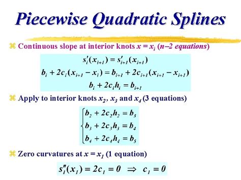 Chapter Curve Fitting Splines Spline Interpolation Z