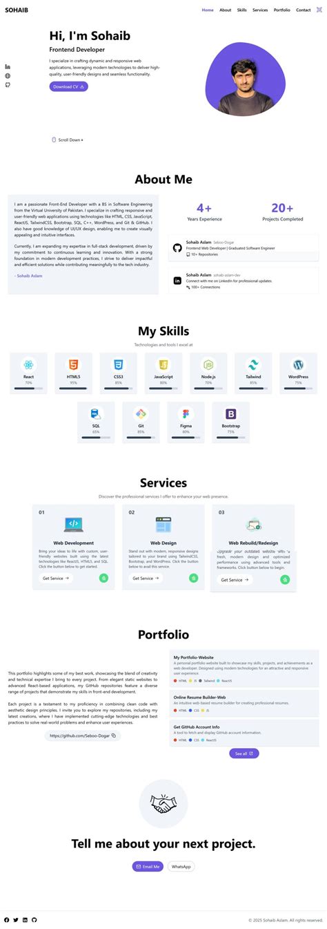 Frontenddevelopment Reactjs Tailwindcss Webdevelopment Portfolio Opentowork Webdesign