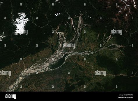 High Resolution Satellite Image Of Brahmaputra Basin In Assam And Arunachal Pradesh India