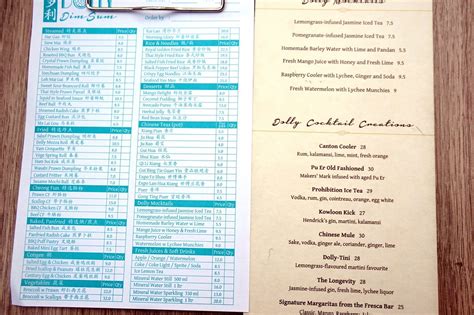 Menu Dolly Dim Sum Soakploaty
