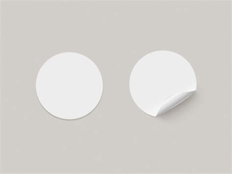 Round Paper Stickers Free Mockup Free Mockup World