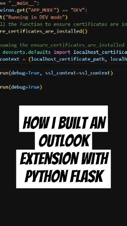 Outlook Extension With Python Programming Coding Technology Youtube