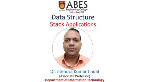 Stack Applications Data Structure Abes Engineering College