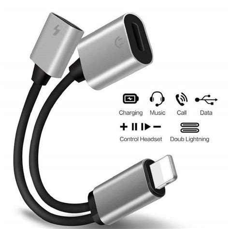 Lightning To 35mm Aux Headphone Jack Audio Adapter For Iphone 77plus