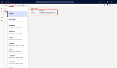 Create A New Address Book Commerce Dynamics 365 Microsoft Learn