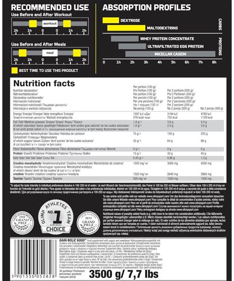 Gain Bolic 6000 3.5kg - Olimp Sport Nutrition - GoHard Nutrition