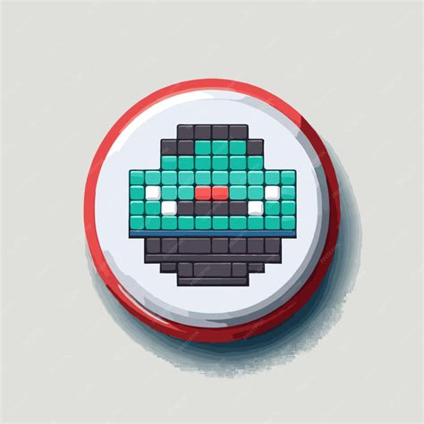 Premium Vector Retro Pixel Art Button Vector