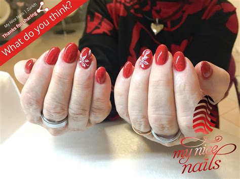 Red Glamour Nail Design Nail Art By My Nice Nails