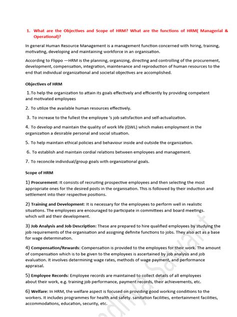 Hrm Notes Pdf Motivation Motivational