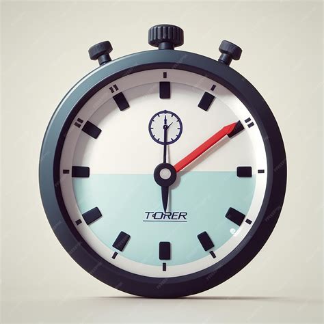 Stopwatch Timer Cartoon Vector Icon Illustration Clock Object Icon Concept Isolated Premium